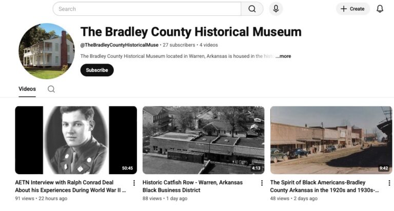 Bradley County Historical Museum Launches YouTube Channel - Saline ...